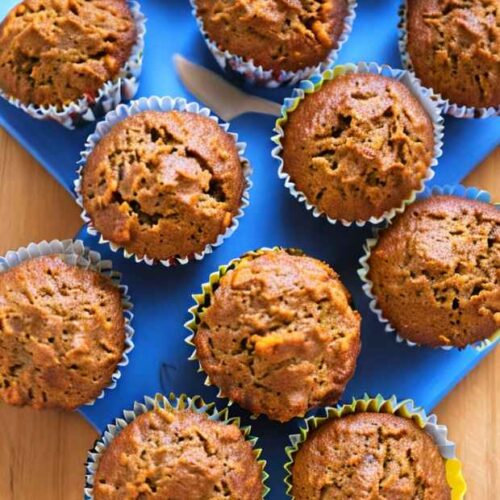 Sunne muffins med eple - Muffinsoppskrift